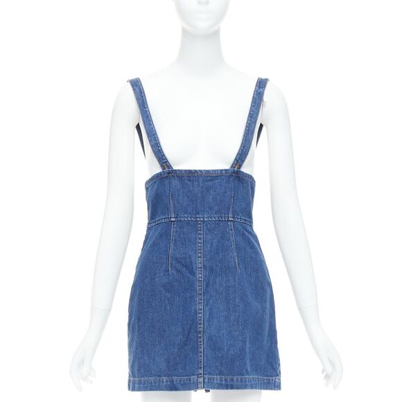 Reformation | Dresses | Reformation Corset Washed Denim Back Zip ...